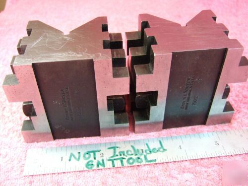 Brown&sharpe 750 b matched pair v-blocks hardened mint