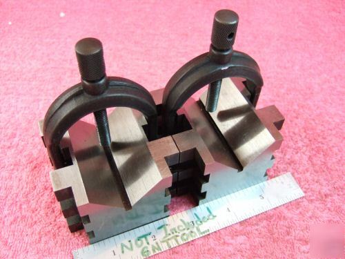Brown&sharpe 750 b matched pair v-blocks hardened mint