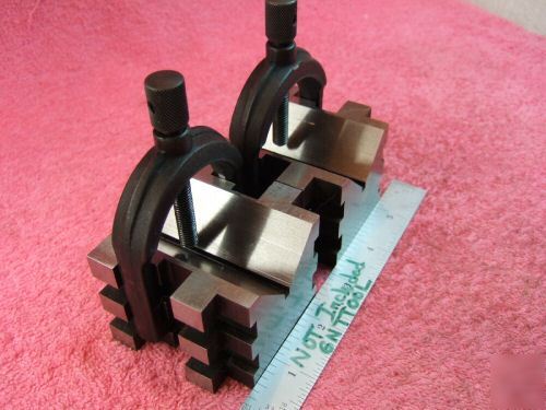 Brown&sharpe 750 b matched pair v-blocks hardened mint