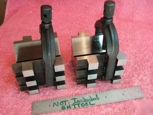 Brown&sharpe 750 b matched pair v-blocks hardened mint