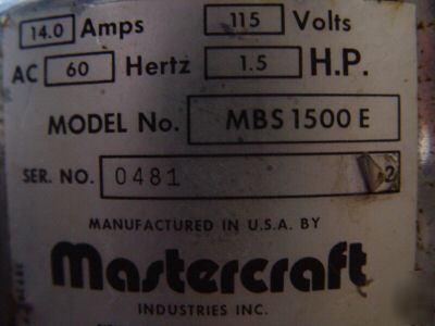 Mastercraft floor buffer polisher burnisher 1500 e 20"